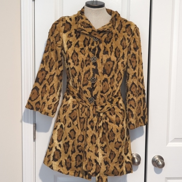 Beth Bowley | Jackets & Coats | Anthropology Beth Bowley Leopard Faux ...